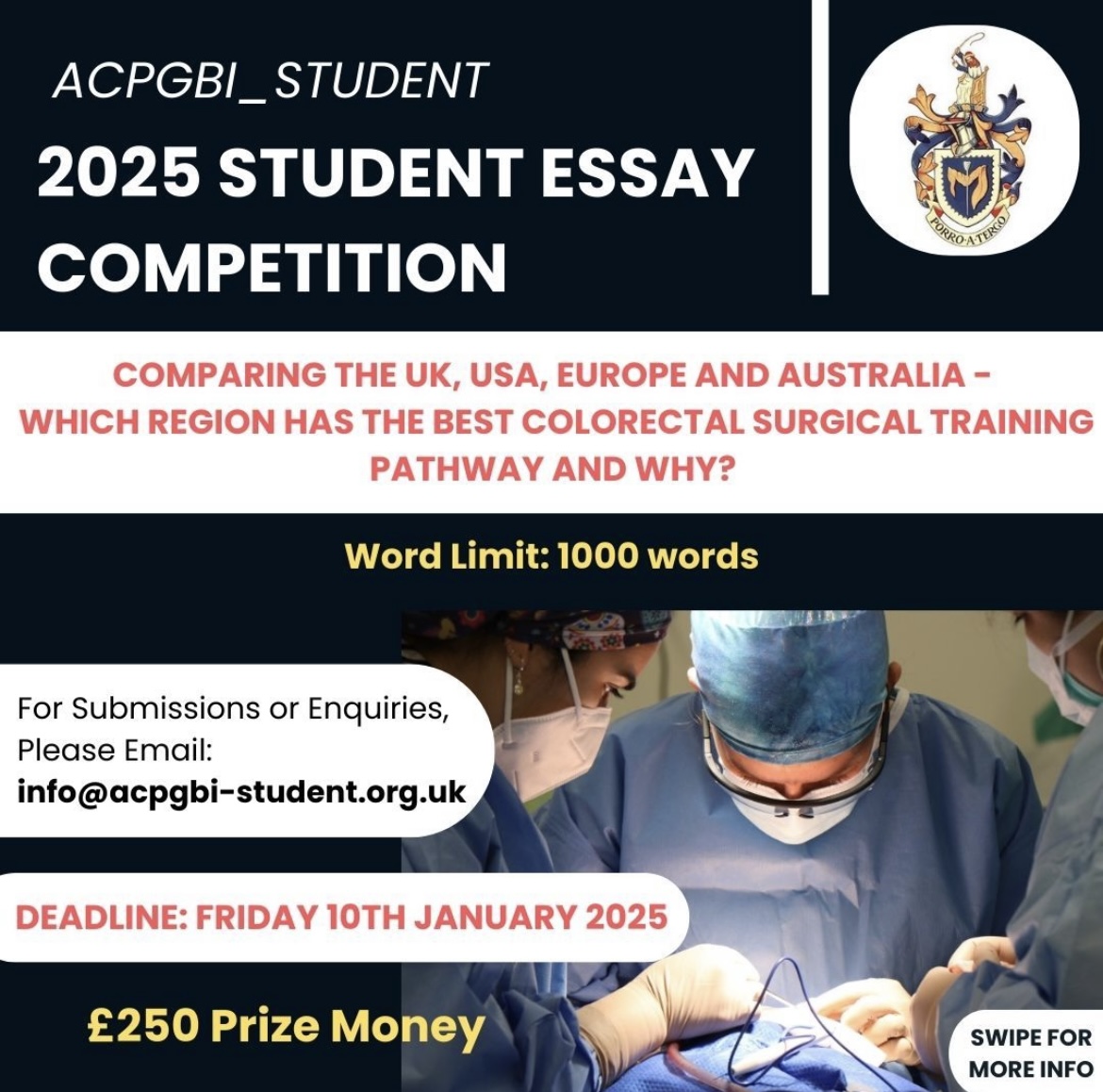 ACPGBI Colorectal Surgery Essay Competition - ICSMSU