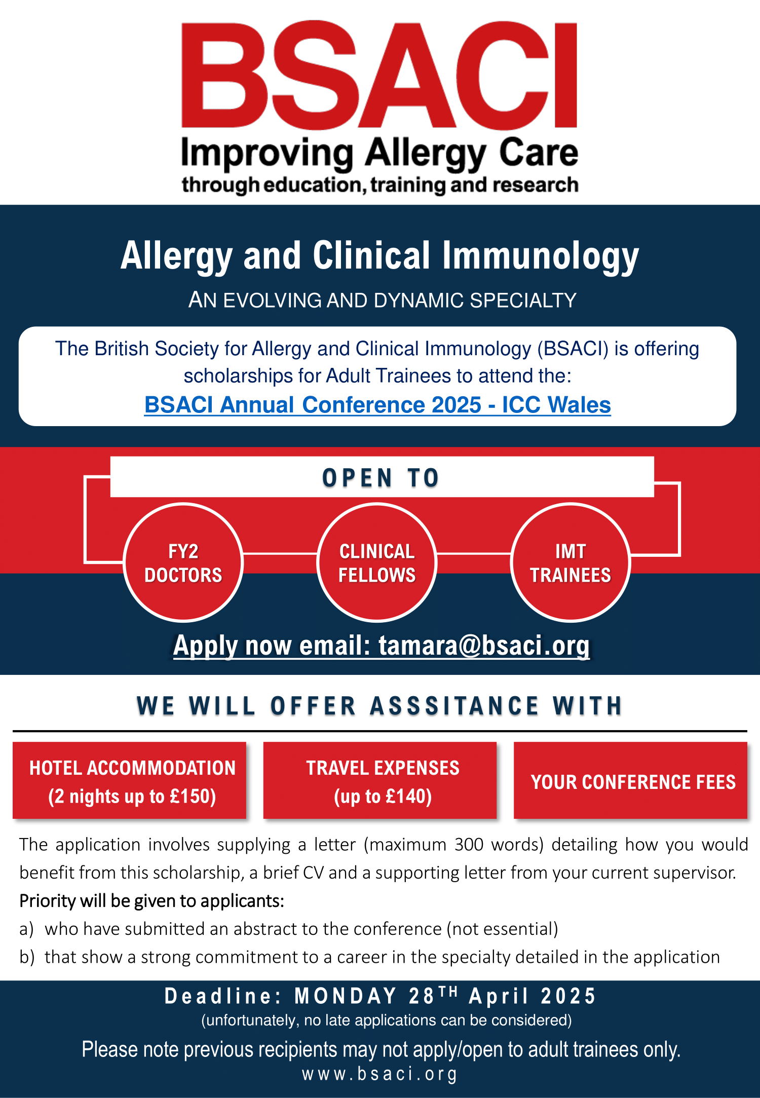 Educational Bursary - BSACI Medical Scholarship Scheme 2025 - ICSMSU